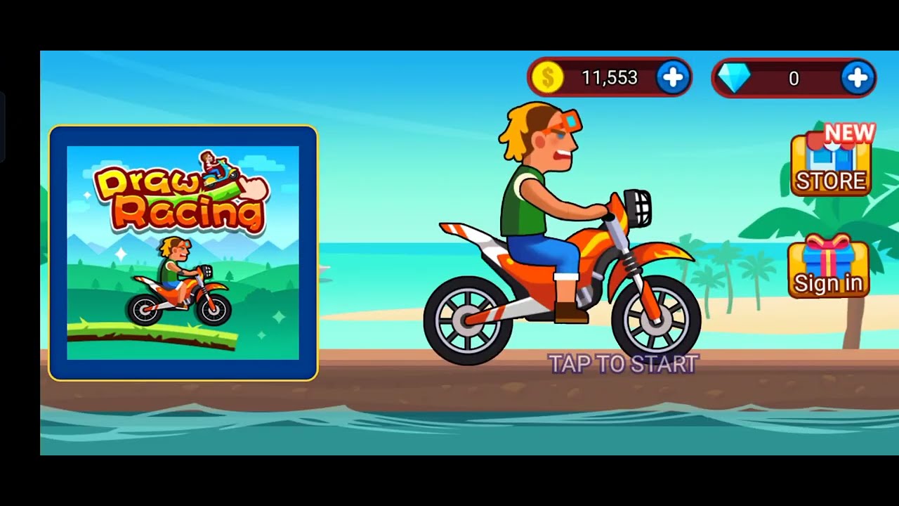 Draw Moto Rider Gameplay Walkthrough - YouTube