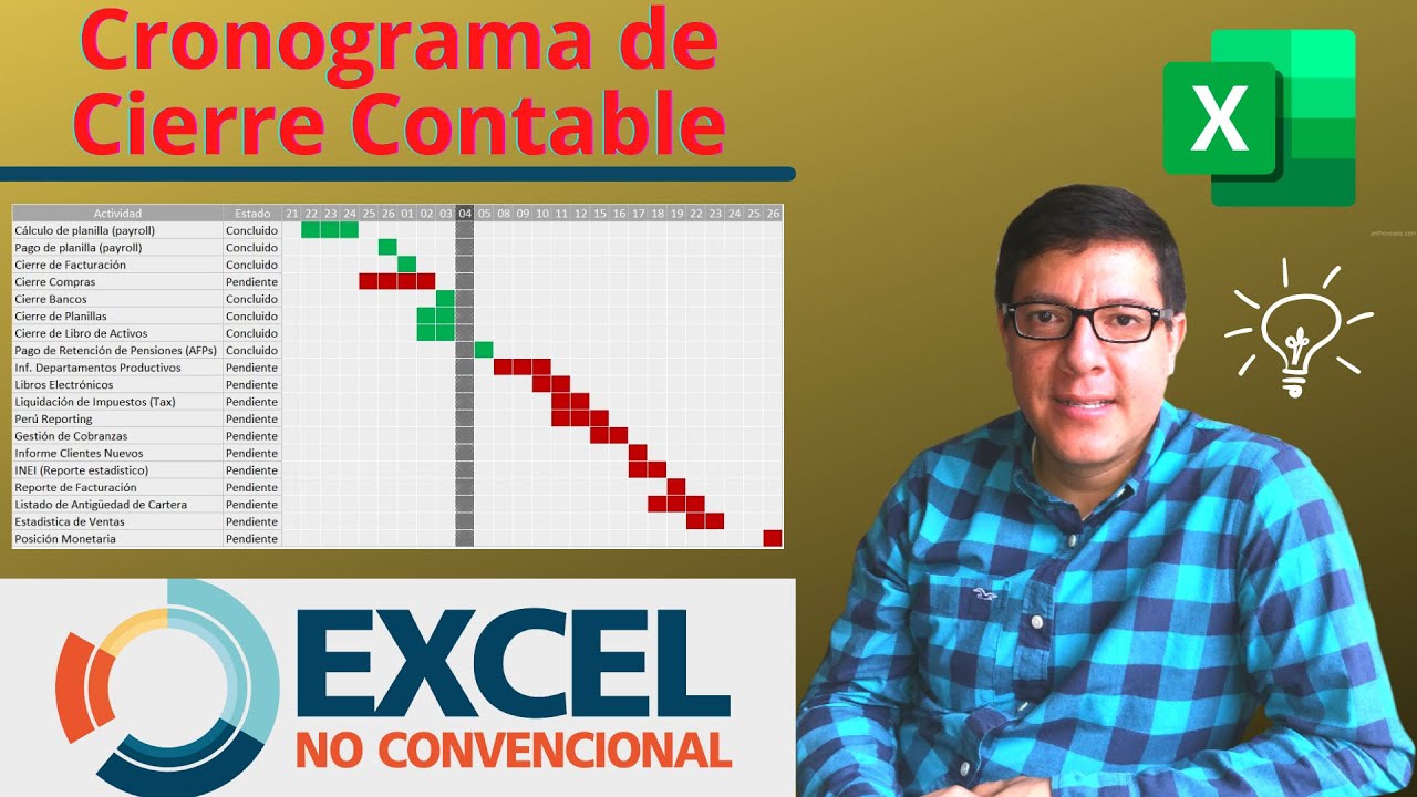 💥Cronograma de Cierre Contable en Excel💥 - YouTube