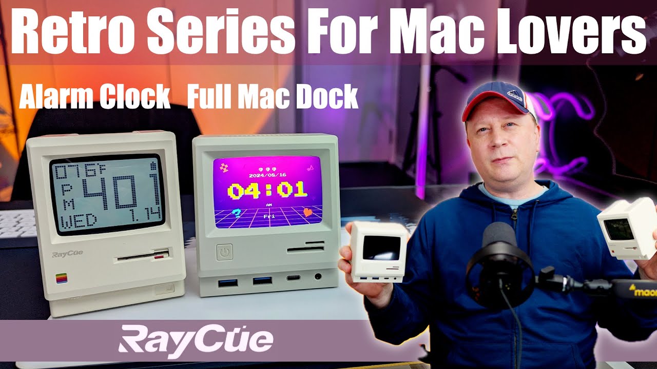 Retro Mac USB-C Docking Station with Screen & Retro Mac Alarm Clock by ...