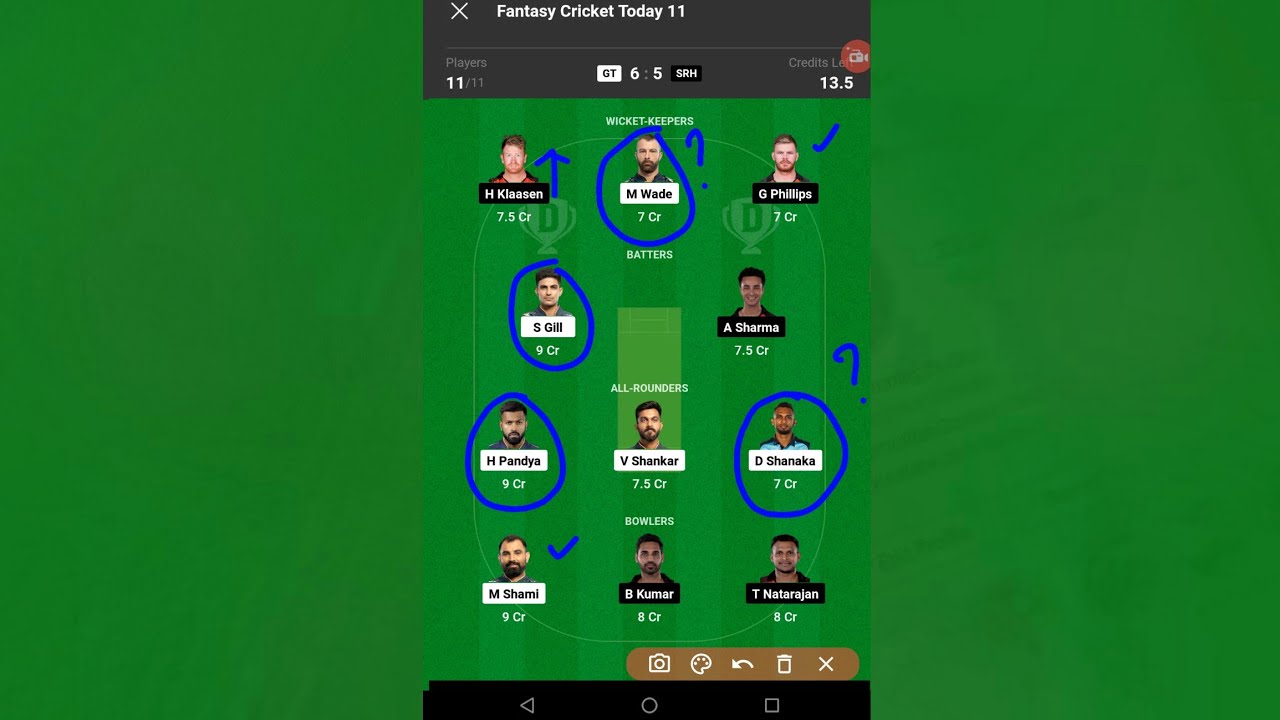 GT vs SRH IPL 62nd T20 Match Stats & Dream11👉 "Team Planner" Teams |4 ...
