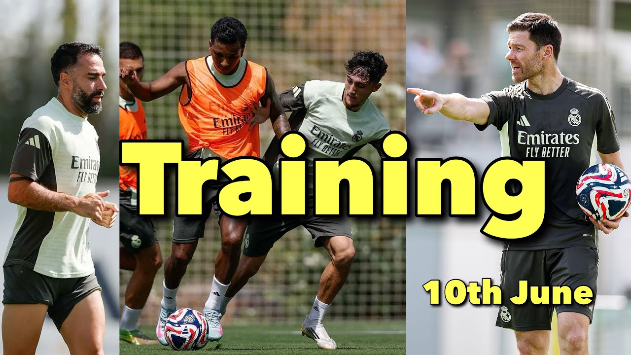 Real Madrid Training 10th Jun: Carvajal, Rodrygo, Dean Huijsen | Xabi ...