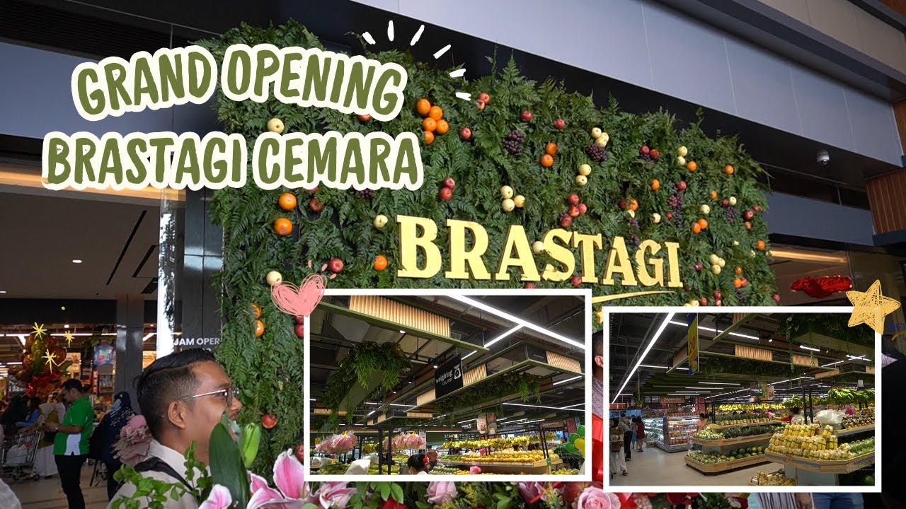 GRAND OPENING BRASTAGI SUPERMARKET CEMARA || REVIEW PENCAHAYAAN ...