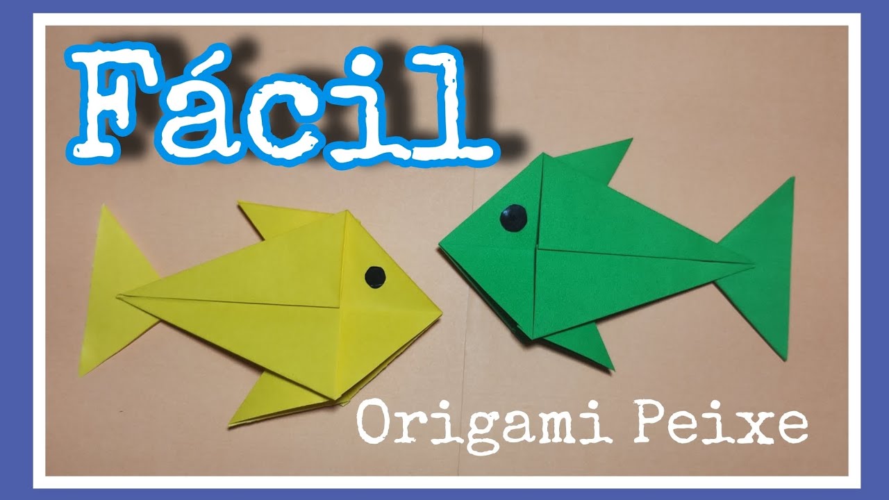 Como fazer um peixe de origami Fácil ( Super fácil ) em Origami - YouTube