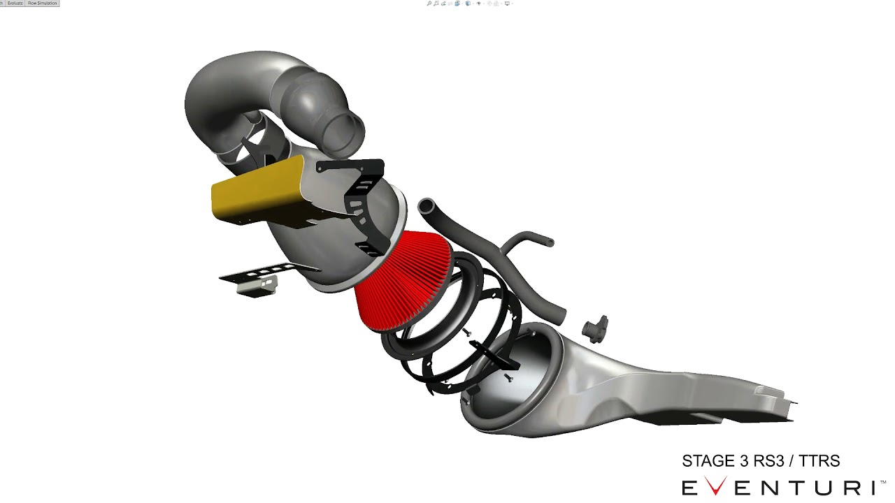 Stage 3 RS3/TTRS Intake CAD Animation - YouTube