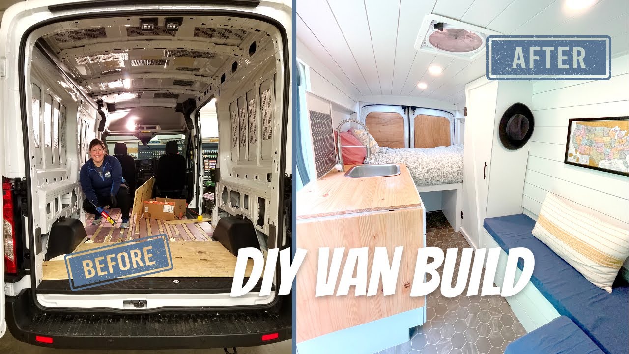 DIY VAN BUILD FULL TOUR | Tiny Home | OFF GRID VAN - FULL VAN TOUR Ford ...