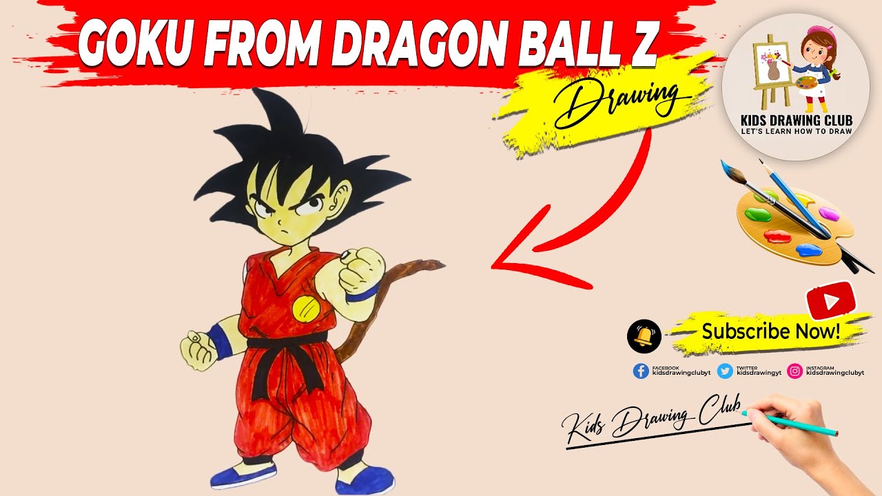 How To Draw Goku from Dragon Ball Z | Easy Drawing Ideas For Beginners ...