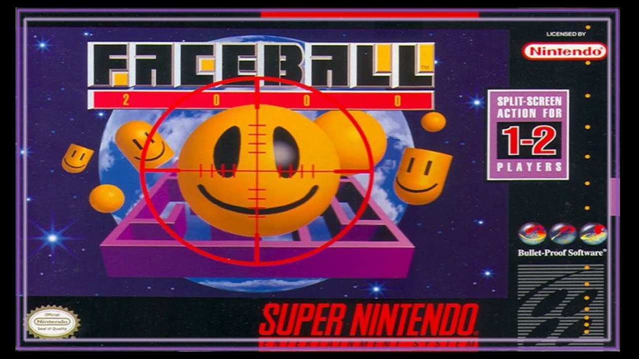 SNES Super Side Quest - Game # 179 - Faceball 2000 - YouTube