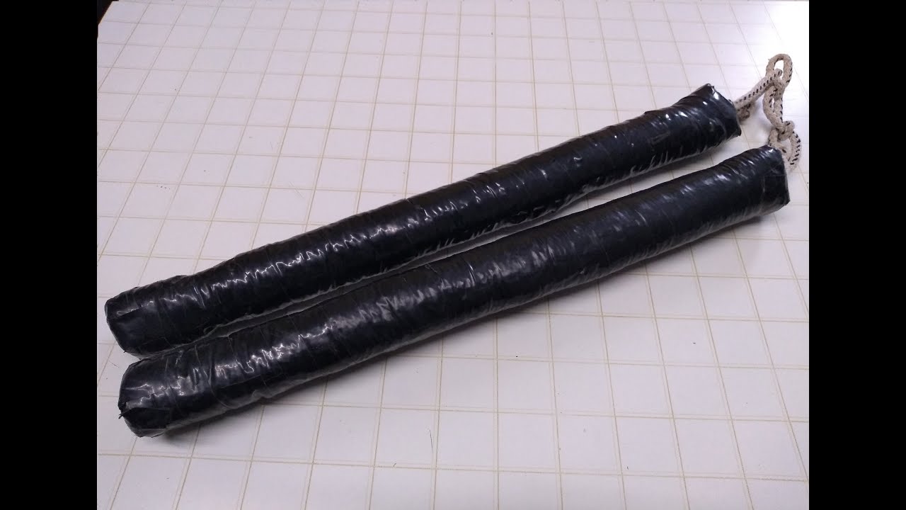 Como hacer nunchakus de práctica caseros - Parte 1/How to make homemade ...