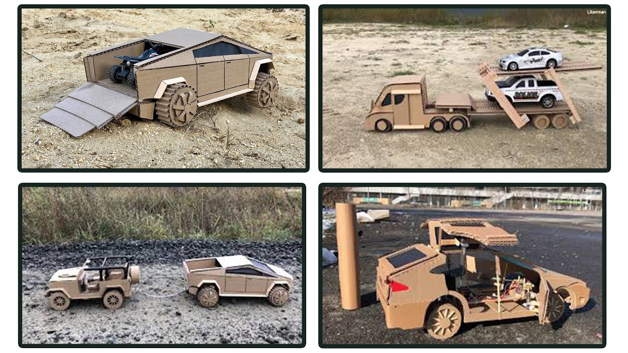 TOP Car TESLA from Cardboard | Diy - YouTube