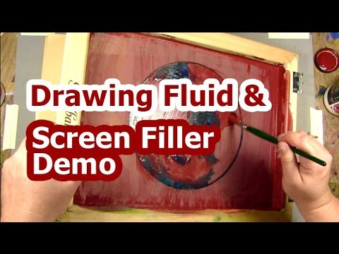 Screenprinting with Drawing Fluid and Screen Filler - YouTube