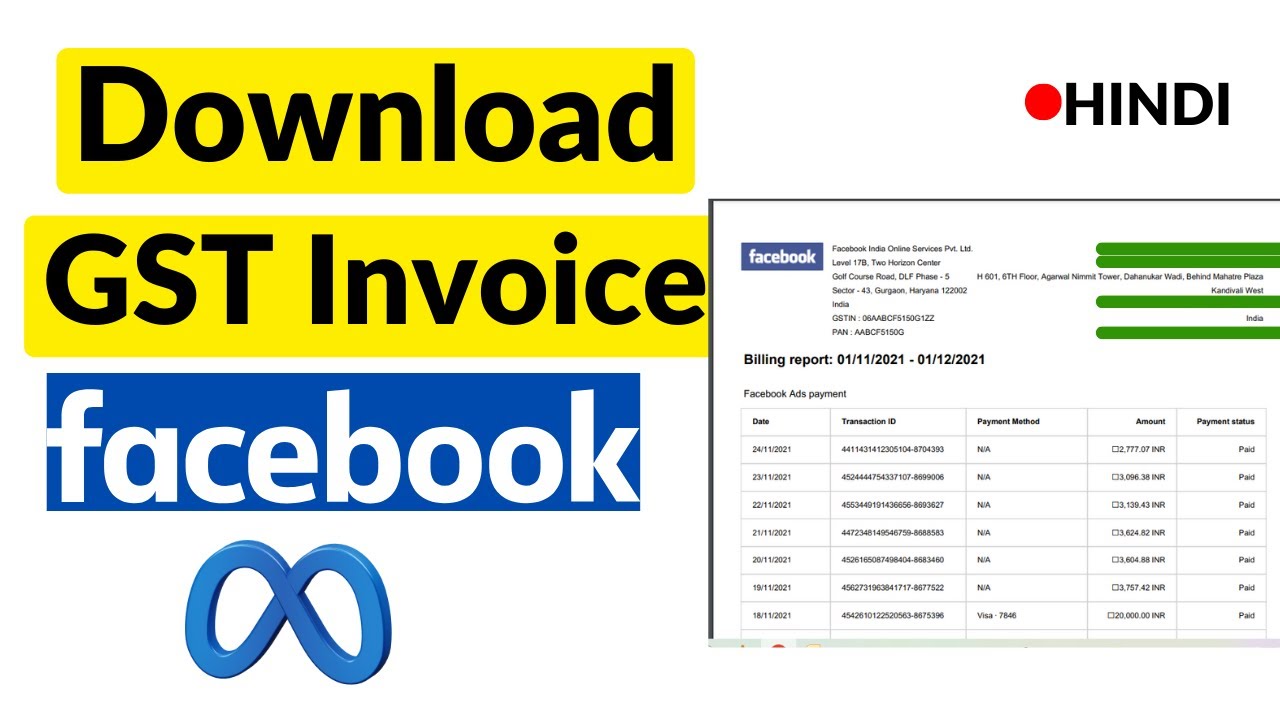 Download Invoice from Facebook Ads | How to Download Invoices for Your ...