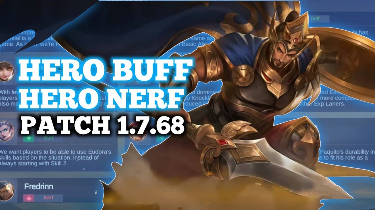 UPDATE HERO BUFF DAN NERF PATCH 1.7.68 - Mobile Legends - YouTube