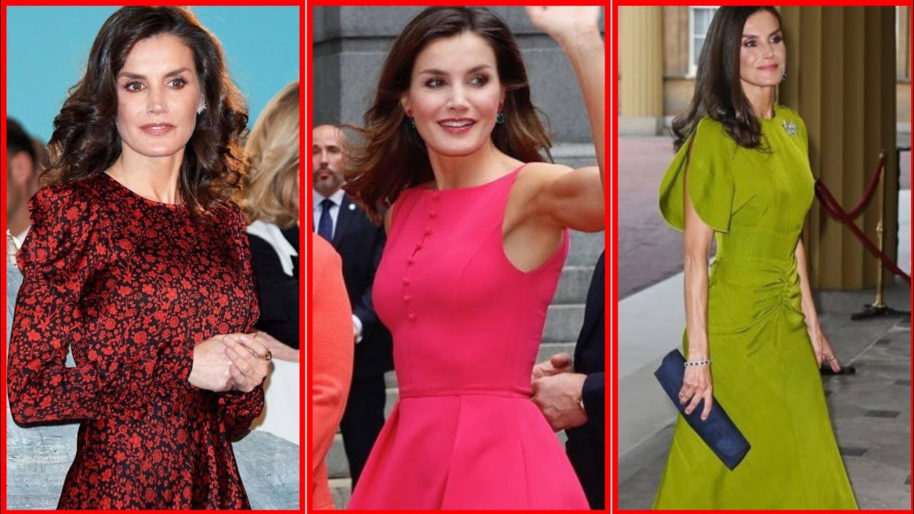 💯💞Queen Letizia wore Hugo Boss dress, Uterque dress, Mango dress and ...