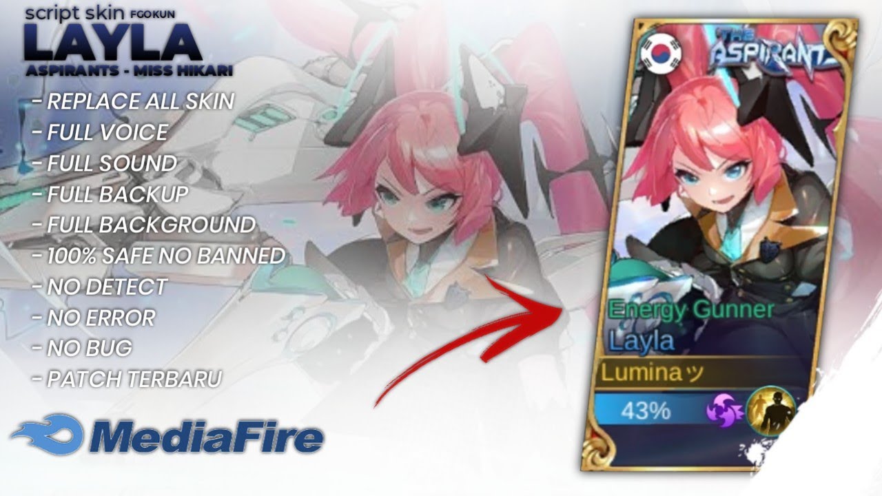 SCRIPT SKIN LAYLA ASPIRANTS MISS HIKARI PATCH TERBARU !! | FULL VOICE ...
