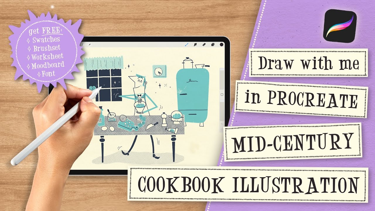 NEW CLASS on Skillshare: "Draw with me in Procreate: Mid-Century ...