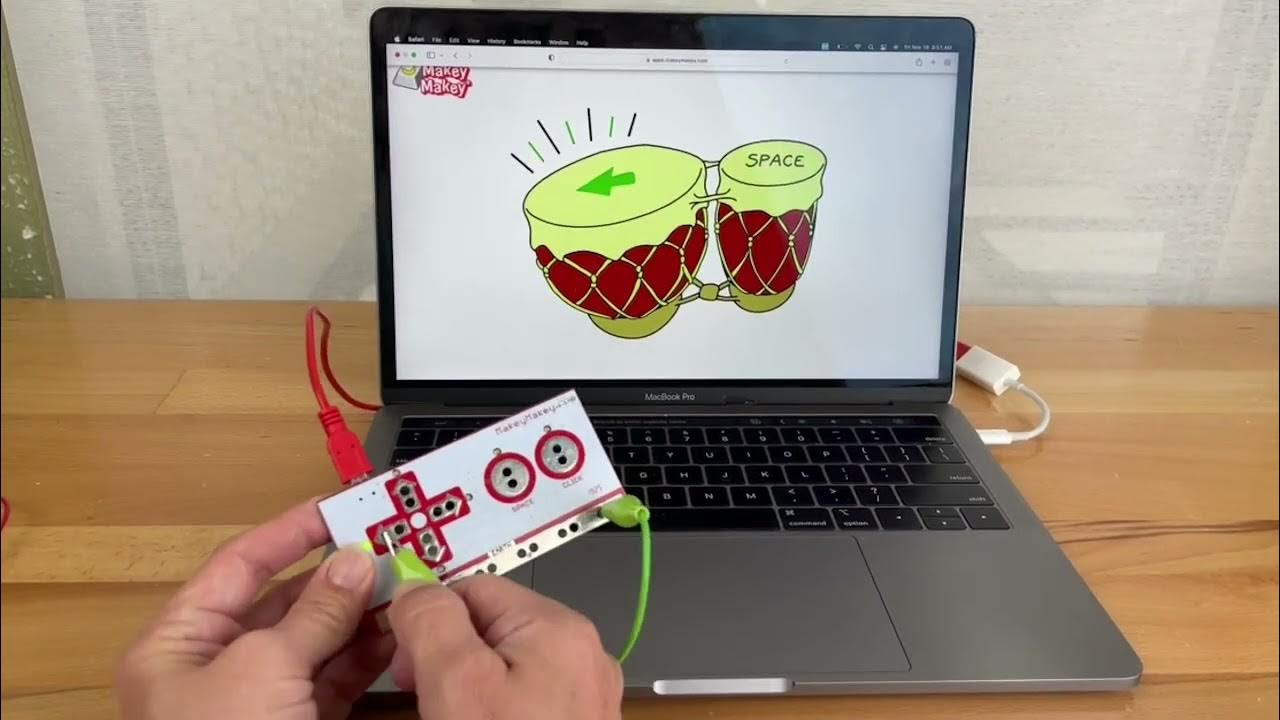 First Time Makey Makey Demo: Bongos - YouTube