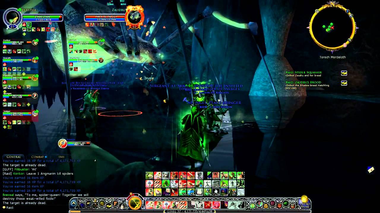 Lotro - Spider raid ( Zaudru boss battle ) - YouTube