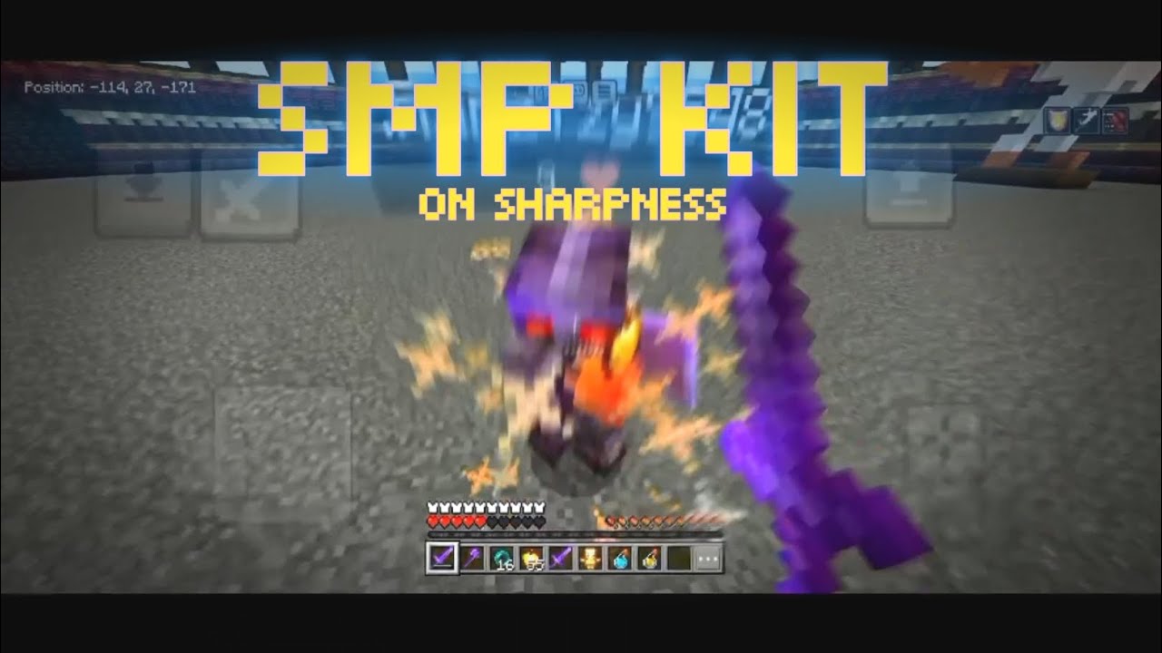 Playing Smp Kit in Sharpness | MCPE Gameplay | - YouTube