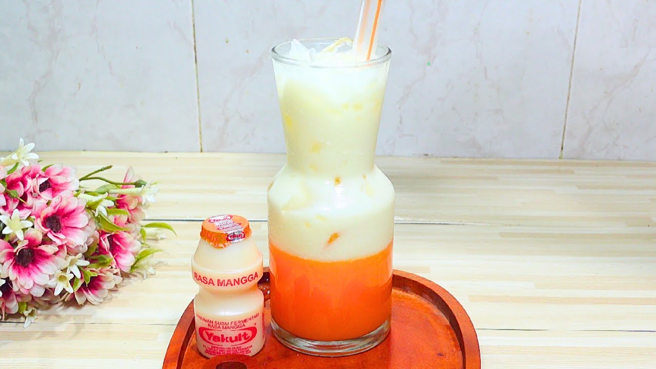 MANGO YAKULT PUDOT (PUDDING SEDOT) MINUMAN SEGAR KEKINIAN - YouTube