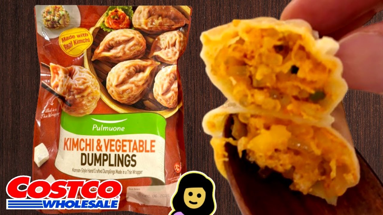 🇰🇷 Pulmuone Kimchi & Vegetable Dumplings - Costco Product Review - YouTube