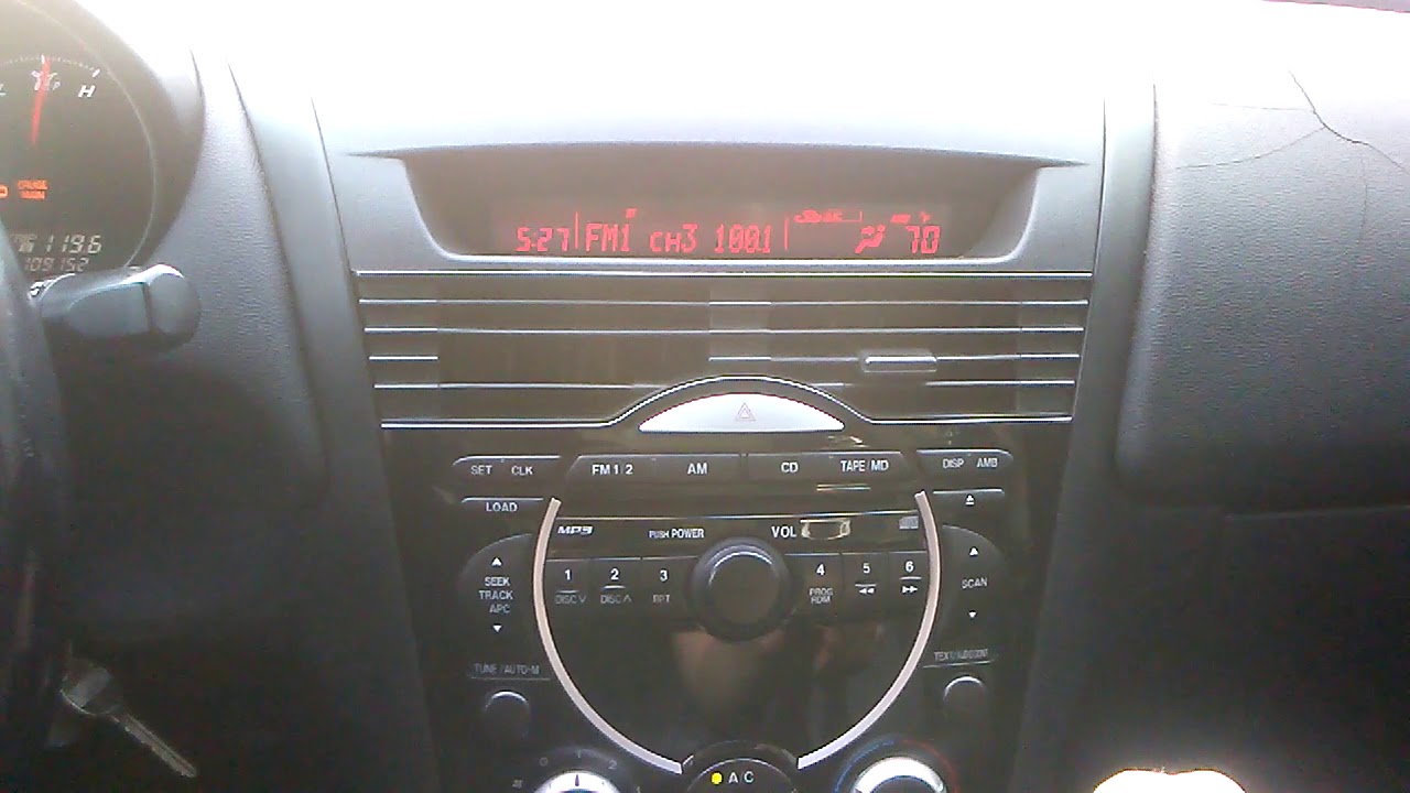 How to set the clock on a Mazda RX8 - YouTube