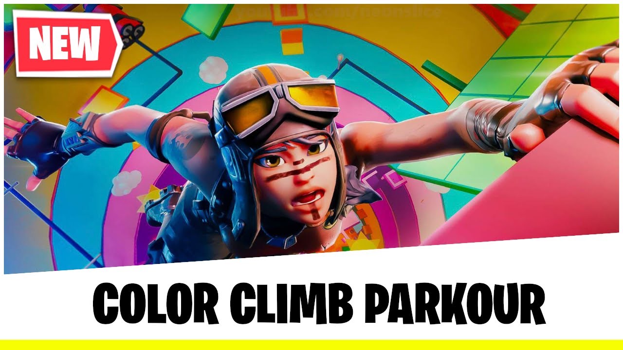 Fortnite Color Climb Parkour Gameplay - Creative Map Walkthrough - YouTube