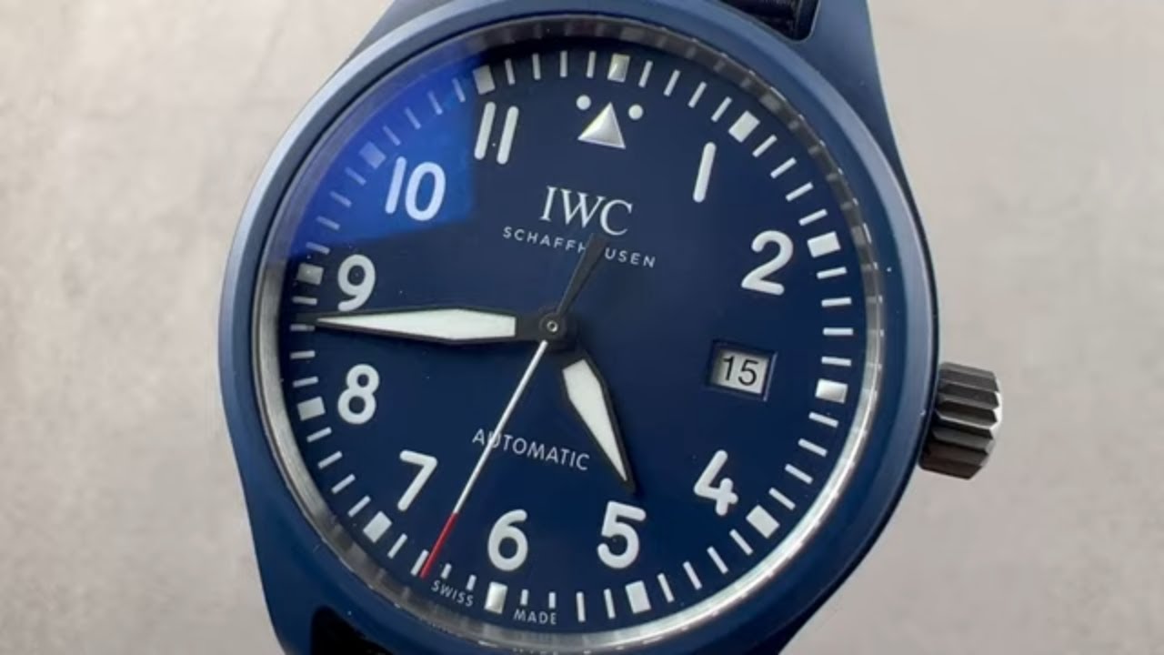 IWC Pilot's Watch Blue Ceramic Laureus Sport For Good IW3281-01 IWC ...