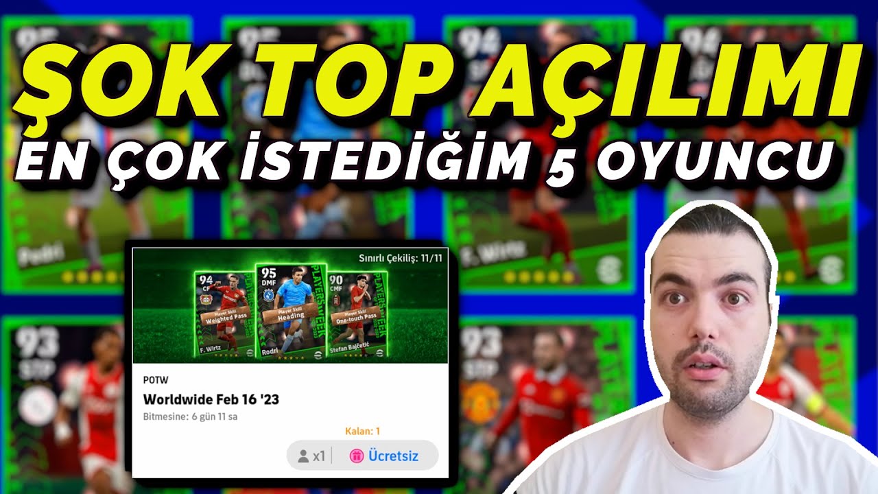 ŞOK OLDUM ! EN ÇOK İSTEDİĞİM 5 OYUNCU İÇİN TOP AÇILIMI ( eFootball 2023 ...
