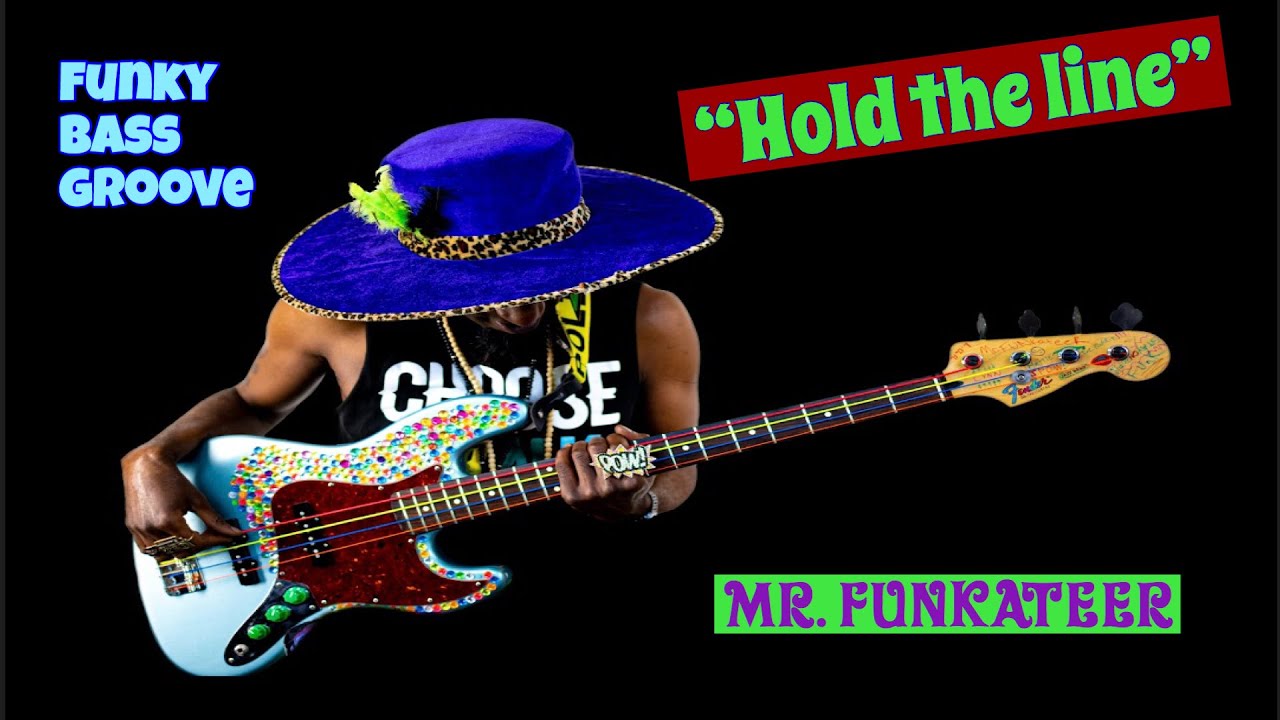 Funk Bass Groove | “Hold The Line” | Mr. FUNkateer - YouTube