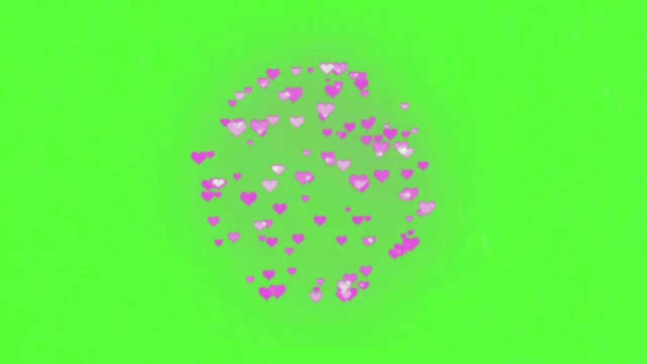 Hearts Green Screen - YouTube