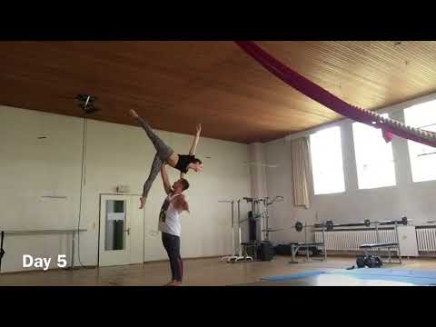 7 days of acro-yoga and dance lifts challenge, Germany 2017.