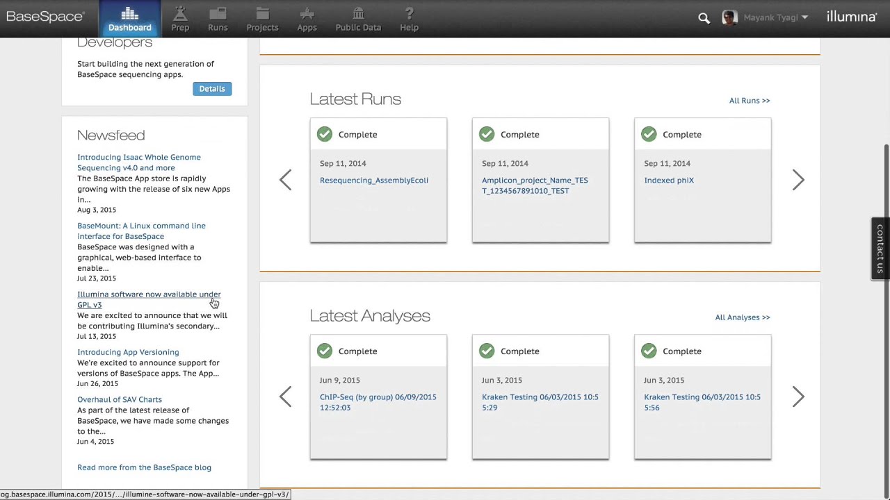 BaseSpace - Introducing the new BaseSpace Dashboard! - YouTube