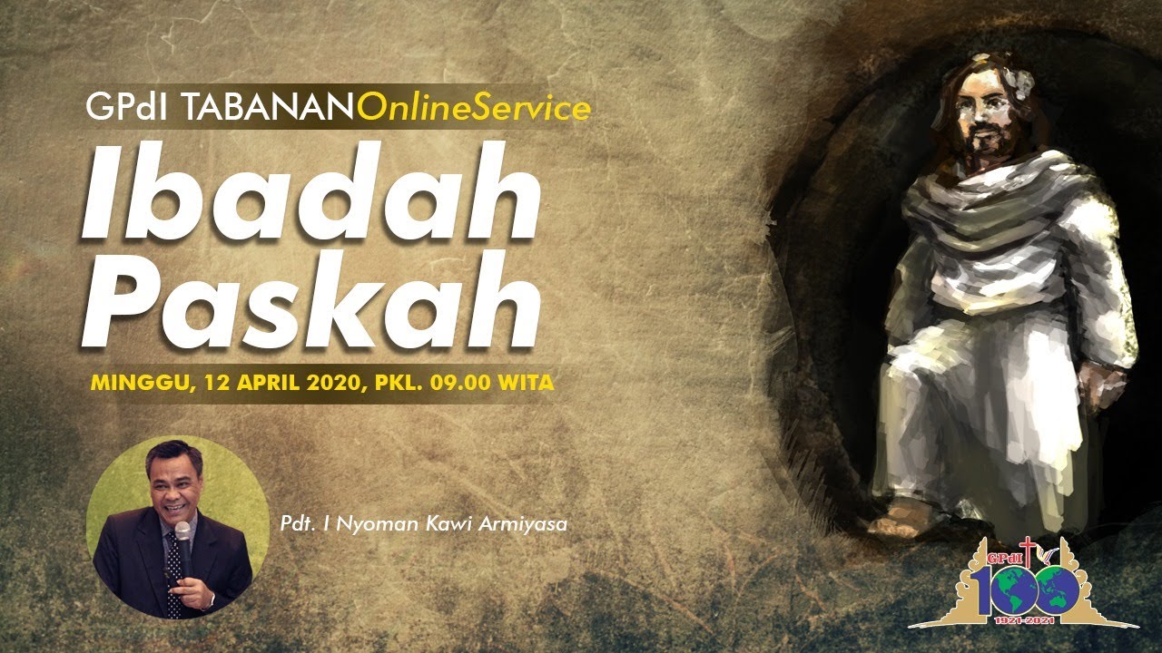 Ibadah Paskah Minggu 12 April 2020 Youtube
