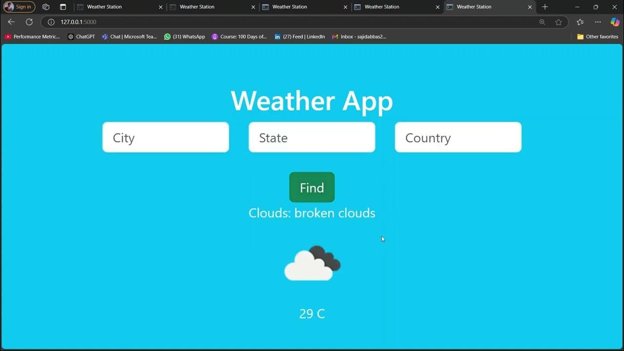 Weather App Project Using Flask | Real-Time Weather with OpenWeatherMap API - YouTube