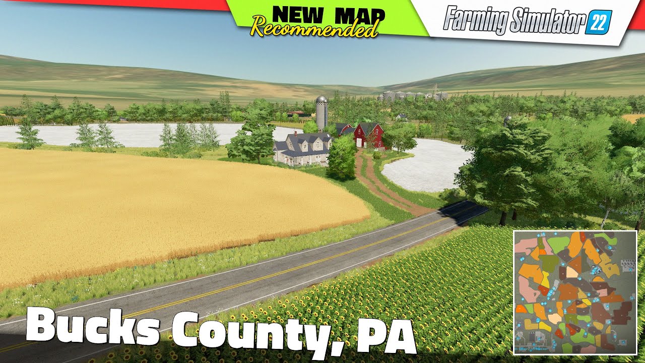 FS22 ★ MAP "Bucks County, PA" - Farming Simulator 22 New Map Review ...