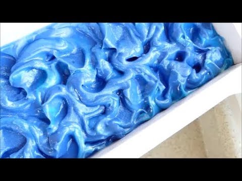 Making and Cutting Blue Atlantic Cold Process Soap - YouTube