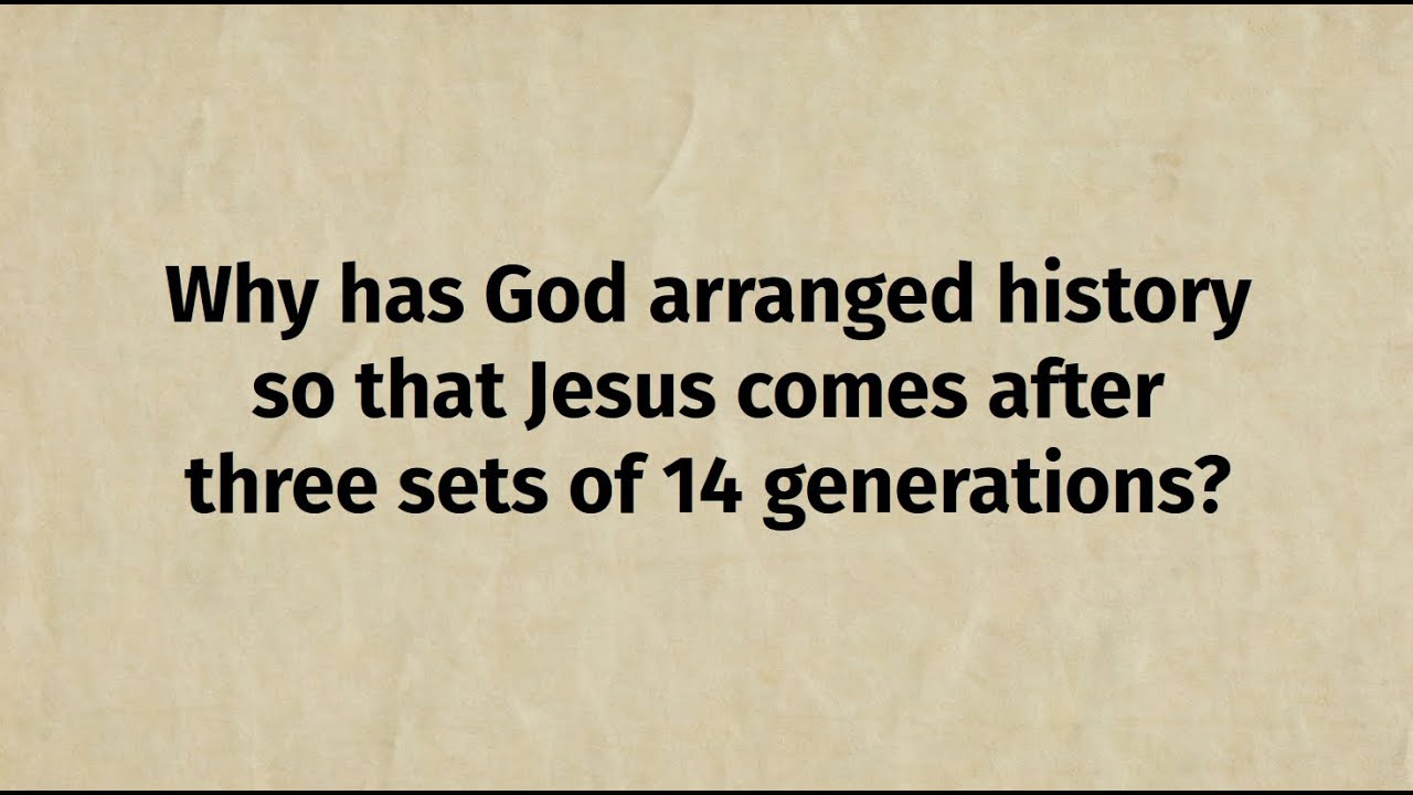 The secrets of the numbers in Jesus' genealogy - YouTube