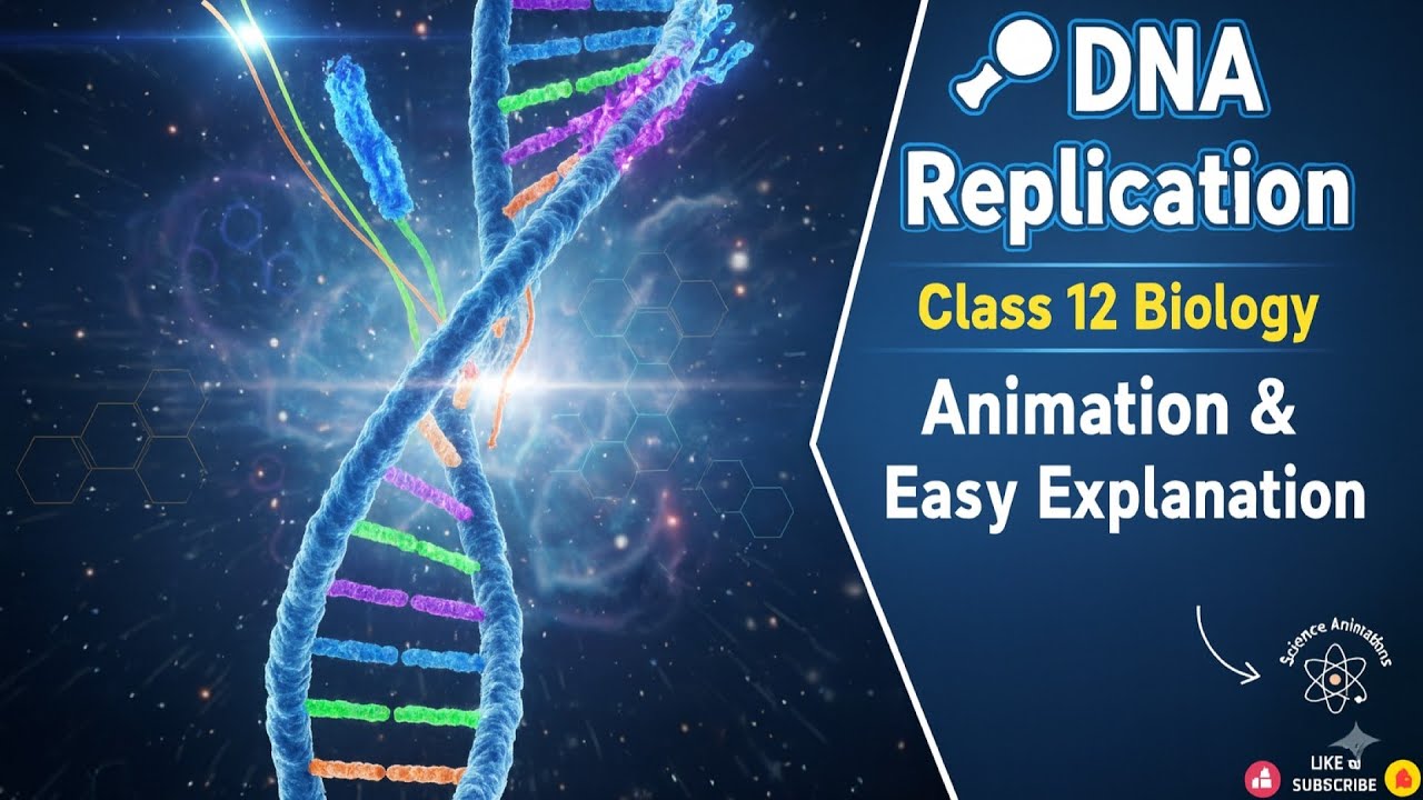 DNA Replication | Class 12 Biology | Animation & Easy Explanation ...