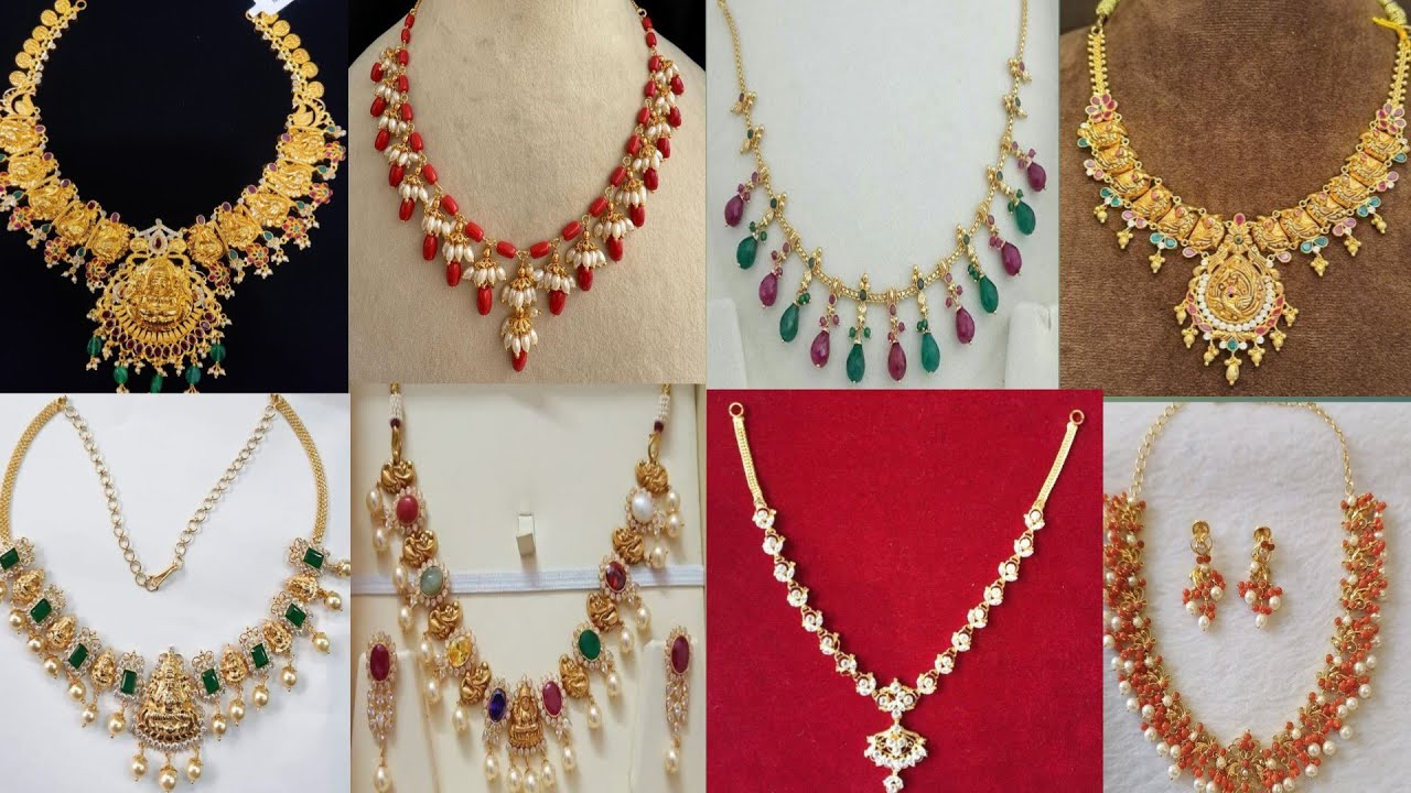 Latest gold Necklace designs ideas/gold neck sets/gold jewellery ...