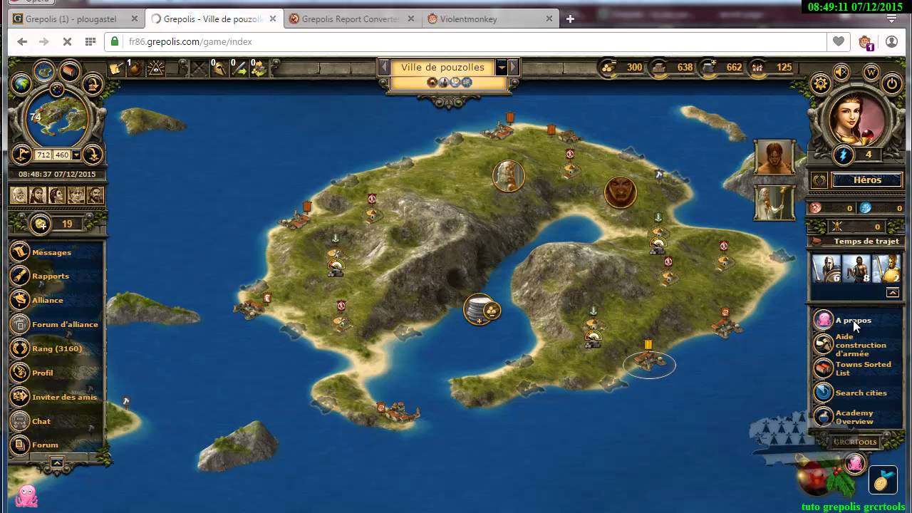 tuto grepolis grcrtools - YouTube