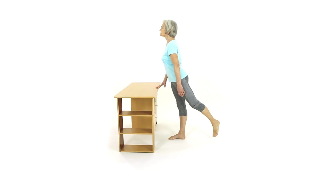 Falls Prevention: Leg lift Backwards Standing with Support - YouTube