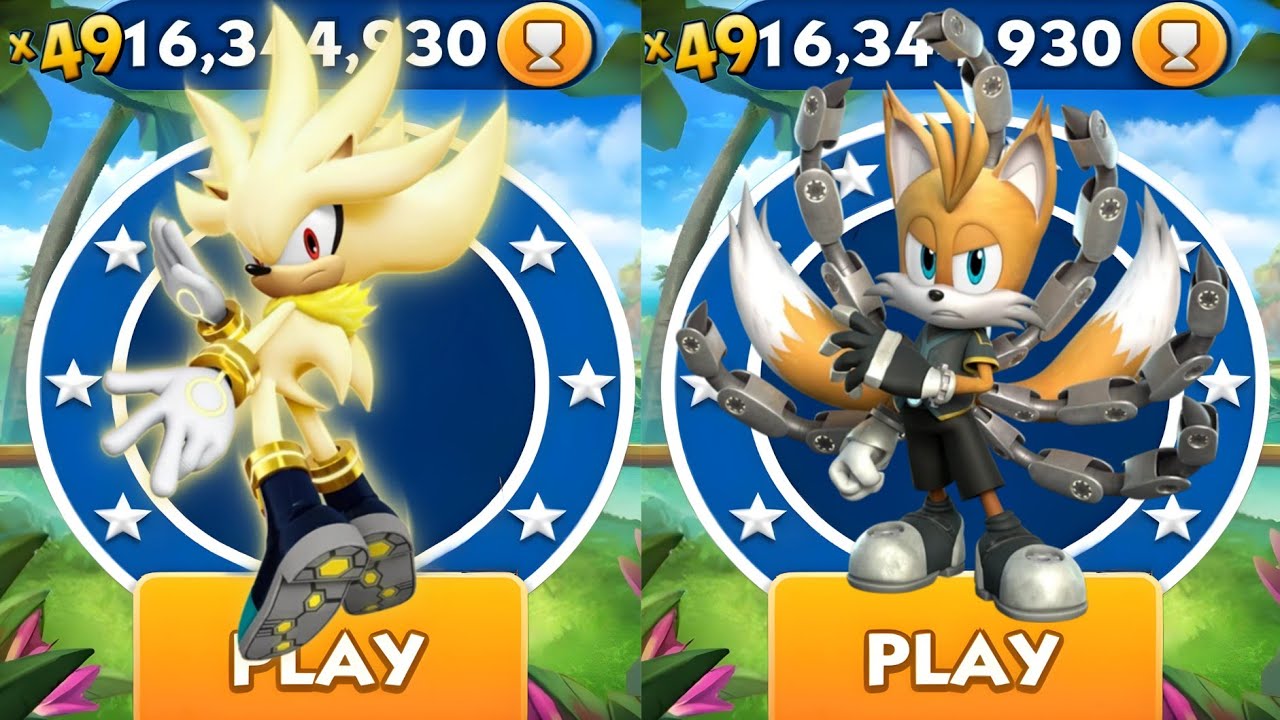 Sonic Dash - Super Silver Sonic VS Tails Nine _ Movie Sonic vs All ...