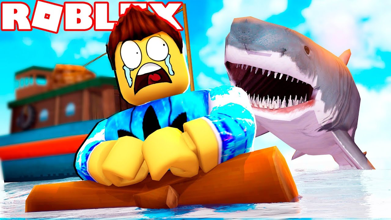 A GIANT SHARK DESTROYED MY BOAT IN ROBLOX! *Shark Bite* - YouTube
