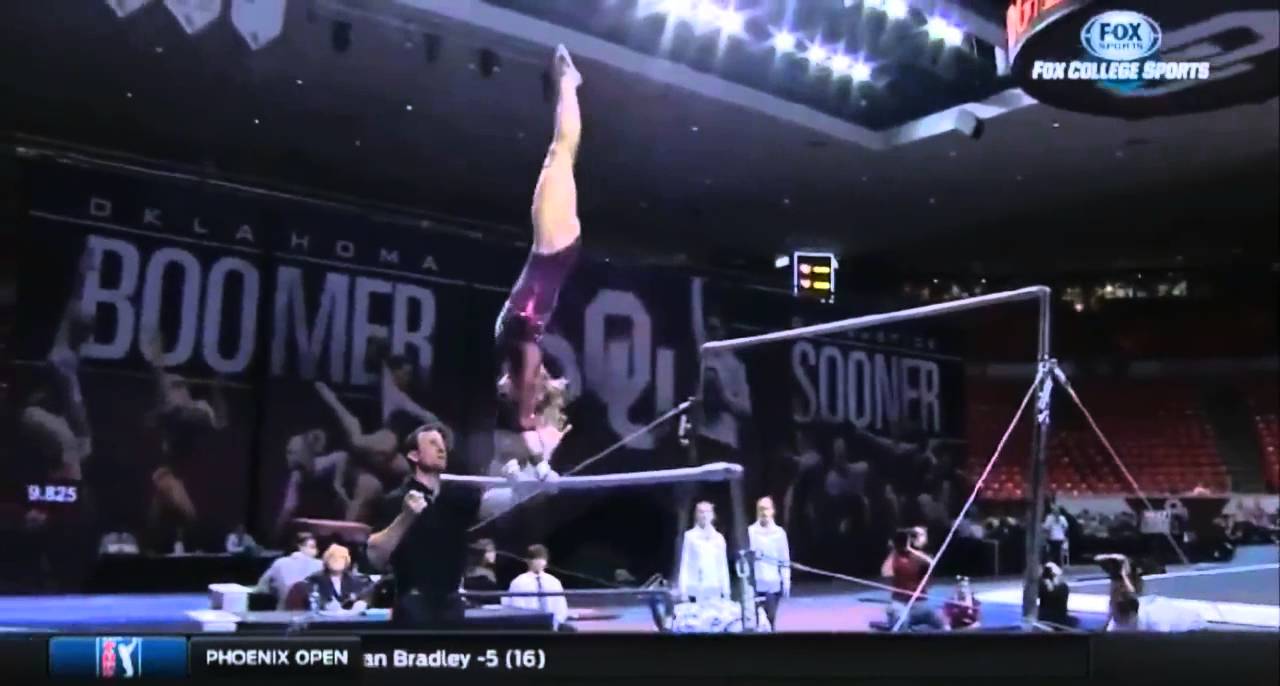 Haley Scaman (Oklahoma) 2016 Bars vs West Virginia 9.875 - YouTube