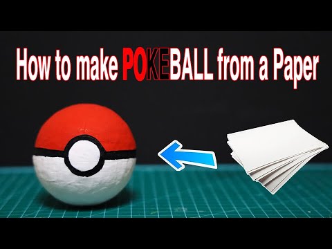 How to make POKEBALL from a paper| DIY paper | Tín DIY - YouTube