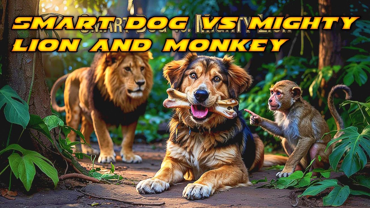 Smart Dog,Mighty lion,and monkey viral story just for learning ...