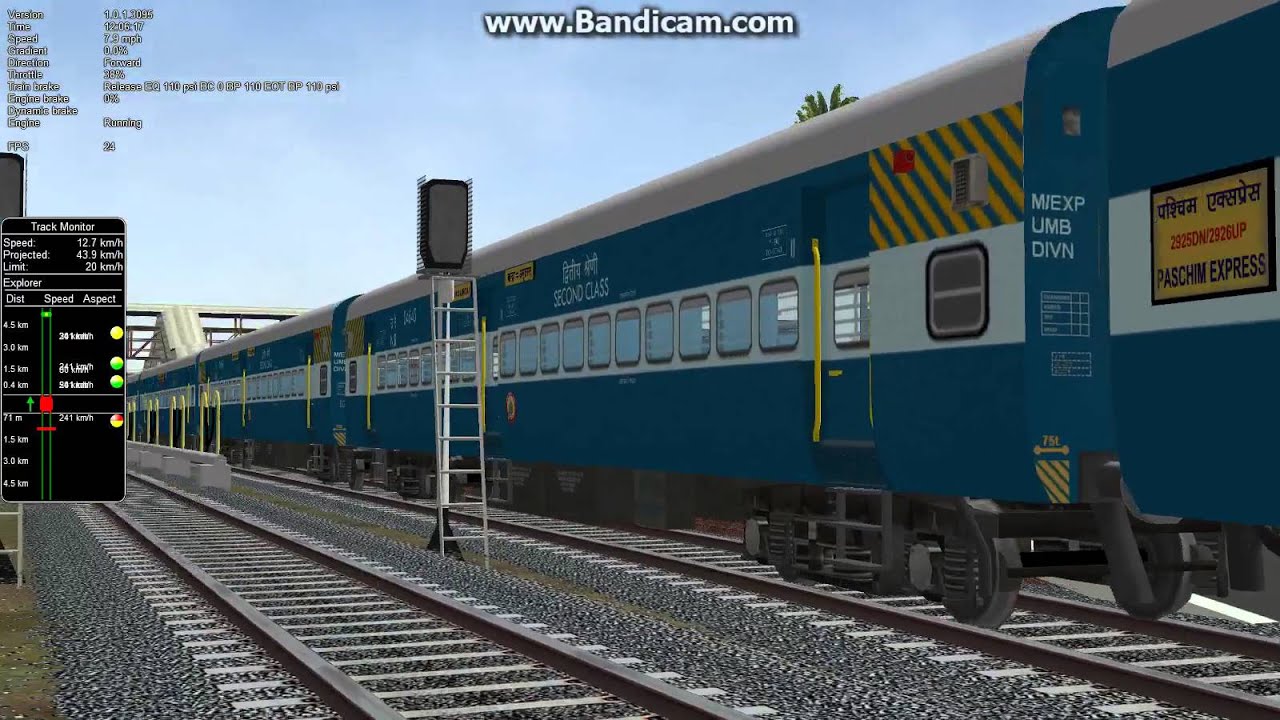 MSTS Indian Railways (IV) 12346 SARAIGHAT EXP hauled by SGUJ WDP4B ...