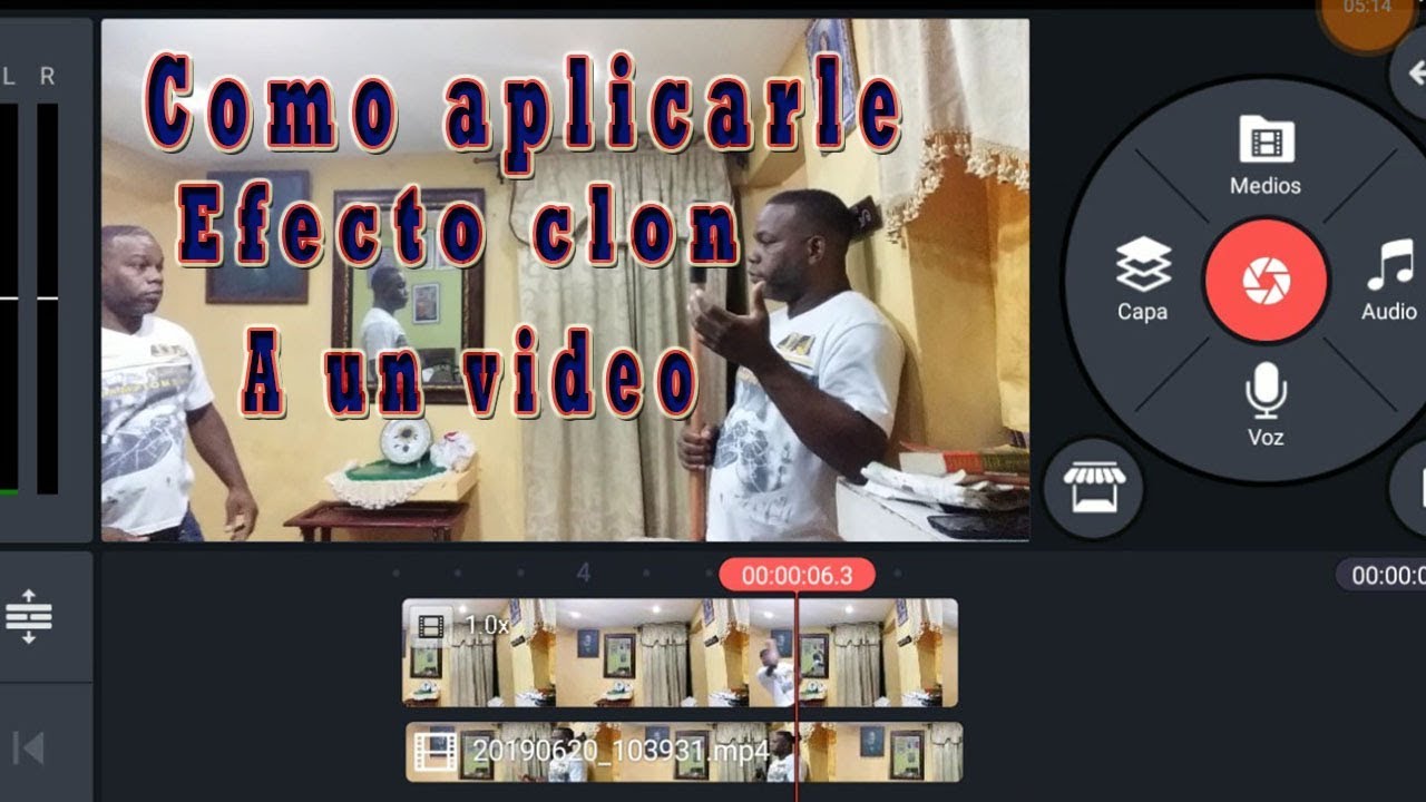 Como hacer el efecto clon tutorial kinemaster Android - YouTube