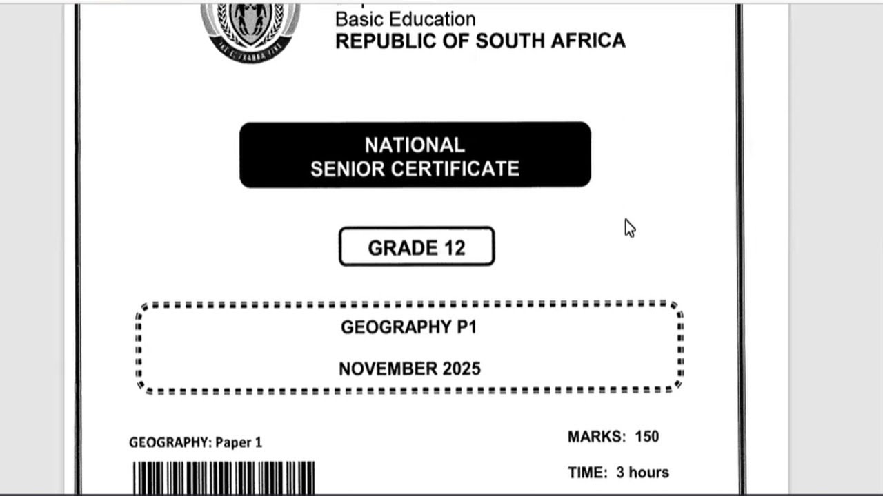 2025 MEMO GEOGRAPHY PAPER 1 GRADE 12 GEOGRAPHY PAPER 1 GRADE 12 ...