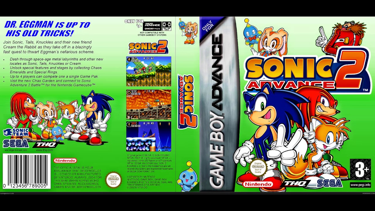Sonic Advance 2 Game Over (Nintendo Game Boy Advance) - YouTube
